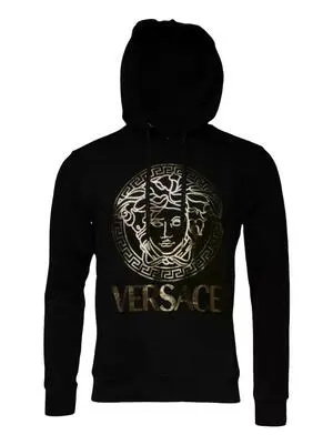 Versace Medusa Print Hoodie - Black