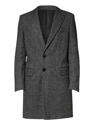 Dolce & Gabbana Herringbone Single-breasted Coat - Grey