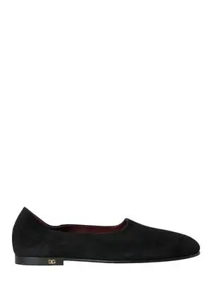 DOLCE & GABBANA Dolce & Gabbana Suede Loafers With Gold-Tone Logo Plaque