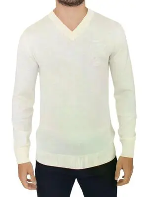 ERMANNO SCERVINO Ermanno Scervino V-Neck Wool Sweater With Embroidered Logo
