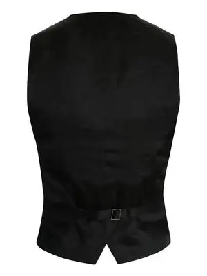 Dolce & Gabbana Wool V-neck Waistcoat - Black