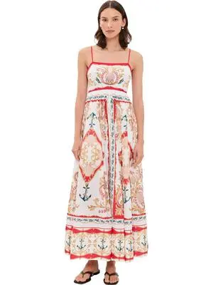Farm Rio Nautical Print Maxi Dress - Multi