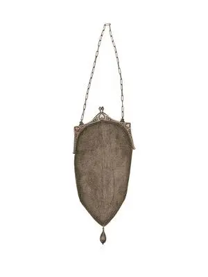 MERCI C'EST VINTAGE Early 20th Century German Silver-Plated Mesh Evening Bag