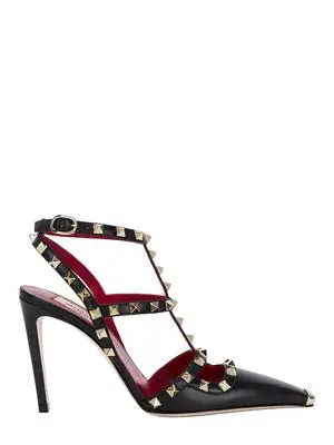 Valentino Garavani Rockstud Ankle Strap Pump - Nero