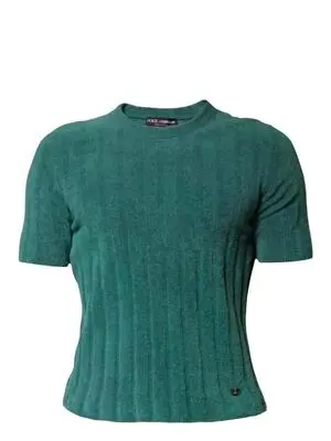 Dolce & Gabbana Ribbed-knit T-shirt - Green
