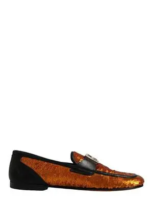 Dolce & Gabbana Ariosto Sequin Loafers - Orange