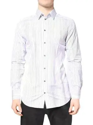 Dolce & Gabbana Striped Cotton Shirt - White