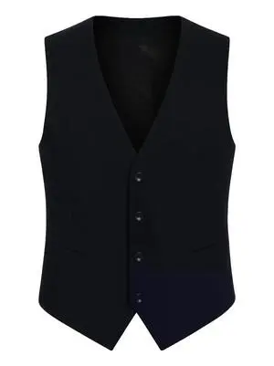 Dolce & Gabbana Pointed Hem Waistcoat - Black