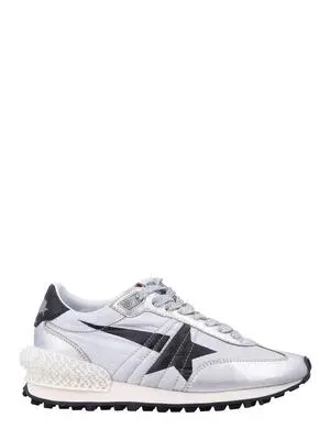 GOLDEN GOOSE Running Marathon Sneakers - Silver/black