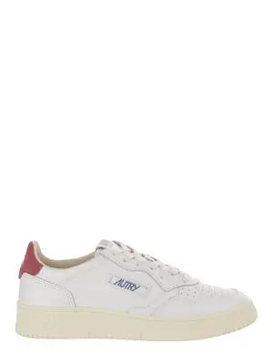 AUTRY Medalist Low Leather Sneakers - Red