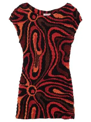 Emilio Pucci Crinkled Finish Nylon Dress - Multi
