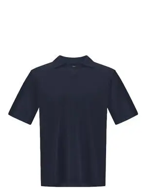 Herno Jersey Knit Effect Polo - Blu