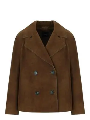 MAX MARA Max Mara Weekend Suede Double-Breasted Jacket