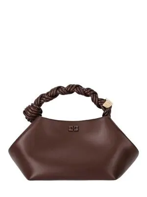 GANNI Bou Handbag With Braided Handle - Brown