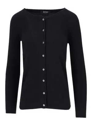 LA ROSE Cashmere Cardigan - Nero