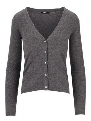 LA ROSE La Rose Cashmere V-Neck Cropped Cardigan