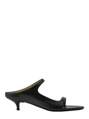 Marsèll Fiuto Scalzato Calfskin Mules - Nero
