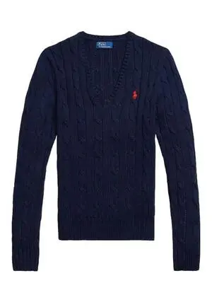 Ralph Lauren Kimberly Cable Knit Pullover - Blue