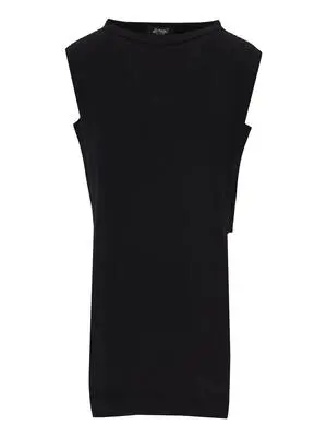 LA ROSE Gilet Links Cashmere - Nero