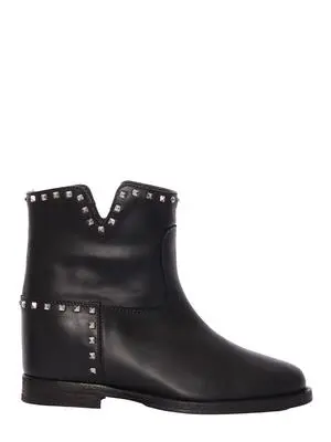 VIA ROMA 15 Tronco Spacco Boots - Red