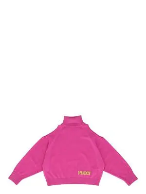 Emilio Pucci High Neck Cold Shoulder Jumper - Red