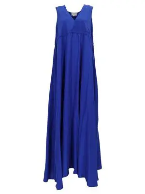 P.a.r.o.s.h Sleeveless V-neck Maxi Dress - Blu