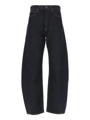 AGOLDE Luna Pieced High Rise Curved Tapered Jeans - Blu