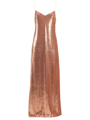 CLIPS Sequin Maxi Dress - Red