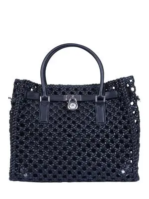 Michael Kors Large Woven Satchel - Red