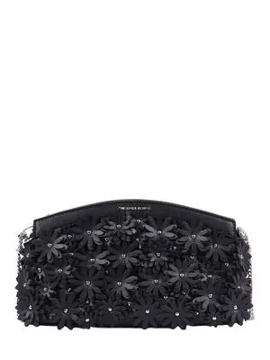 Michael Kors Dome Chain Clutch Crossbody - Red