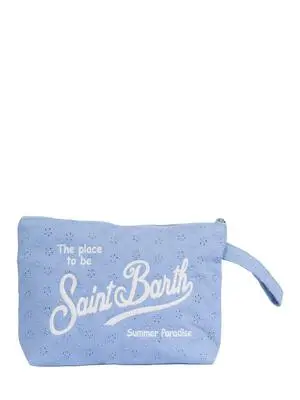 MC2 SAINT BARTH Embroidered Pouch - Blue