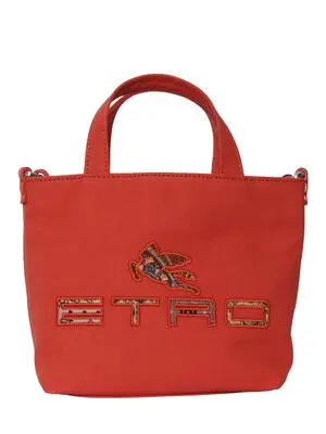 Etro Canvas Bag With Logo - Red
