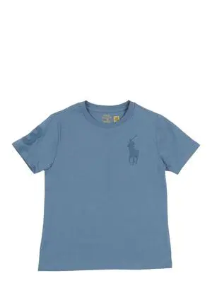 Polo Ralph Lauren Cotton T-shirt With Logo Detail - Blu