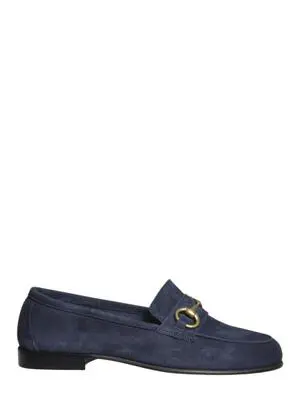 IL MOCASSINO Suede Horsebit Loafers - Blu