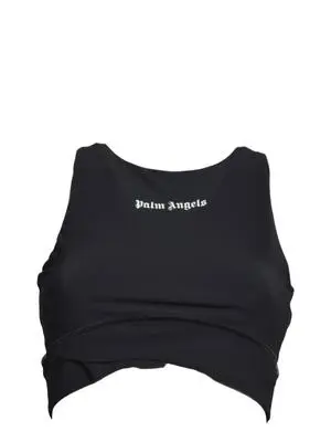 Palm Angels Black Cropped Sweater - Nero