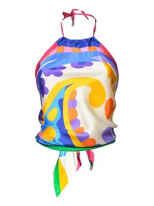 Etro Halter Neck Printed Top - Multicolour