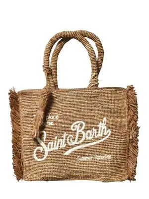 MC2 SAINT BARTH Raffia Tote Bag - Marrone