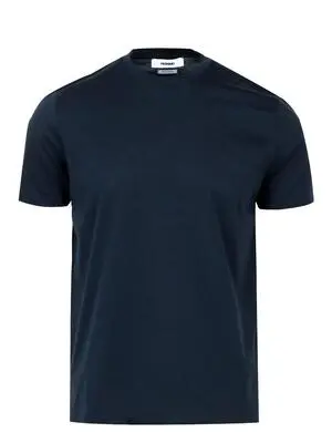 HESKIMO Crew Neck Short Sleeve Cotton T-shirt - Blue