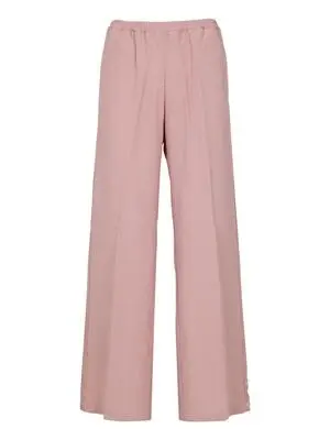 CRUNA Wide Leg Trousers With Embroidered Detail - Dust