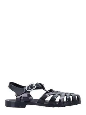 MEDUSE Flat Fisherman Sandals - Nero