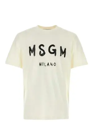 MSGM Logo-print Cotton T-shirt - White