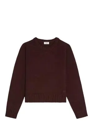 CELINE Celine Crewneck Sweater In Seamless Cashmere With Triomphe Embroidery