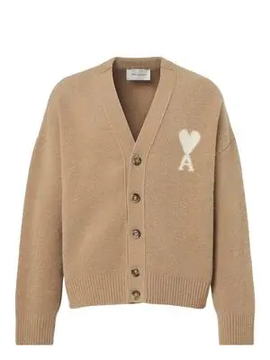 AMI Paris De Coeur Cardigan - Brown
