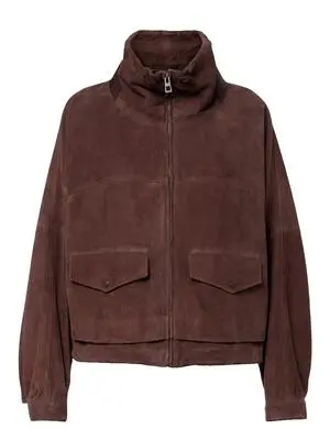 Loewe Suede And Leather Trimmed Jacket - Brown