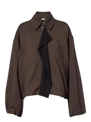 Loewe Double L Paneled Blouson Jacket - Brown