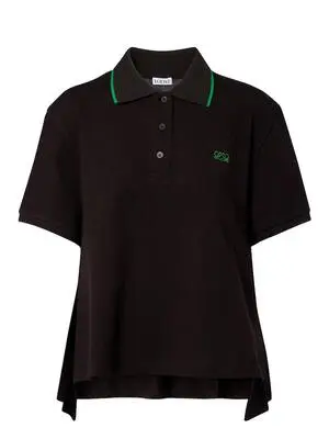 Loewe Double L Cotton Piqué Polo Shirt - Brown