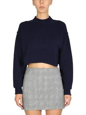 Max Mara Wool And Cashmere Crew Neck Sweater - Blue