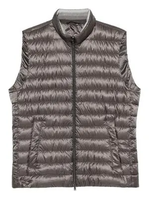 Herno Quilted Nylon Down Vest - Grey