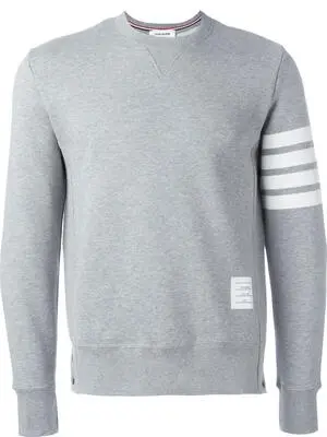 Thom Browne 4-bar Cotton Sweatshirt - Grey