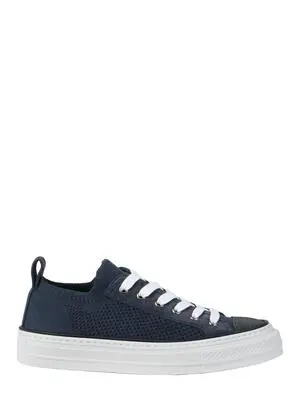Brunello Cucinelli Embellished Suede And Leather Sneakers - Blue